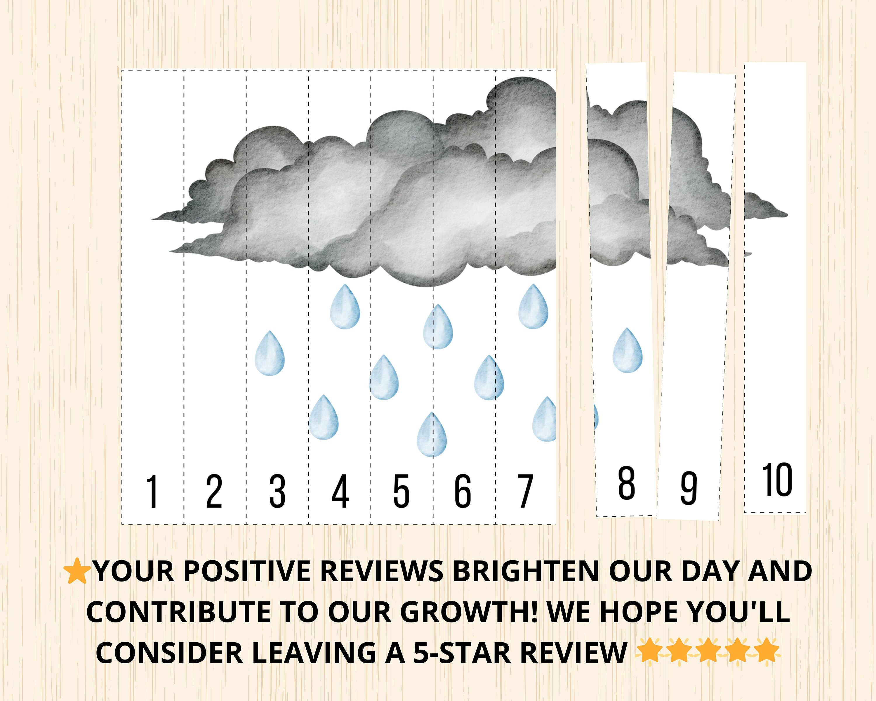 Weather Puzzles,weather Preschool, Number Sequence Puzzles, 1-10 ...