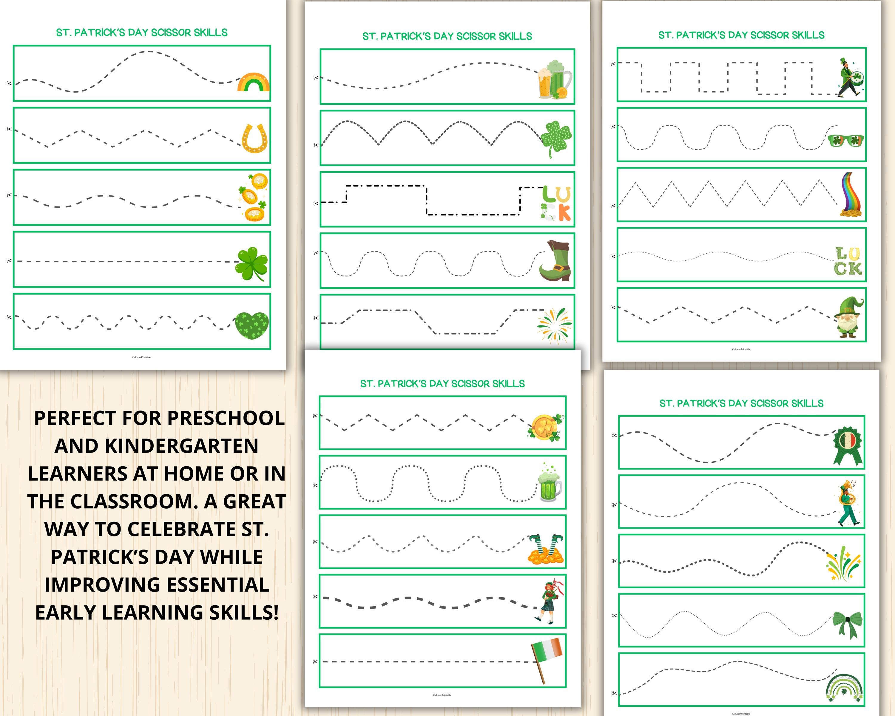 St. Patricks Day Cutting Strips,saint Patrick Scissor Strips,st ...