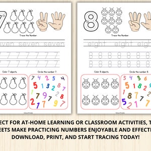 Number Tracing Worksheets,number Tracing Sheet,traceable Numbers ...