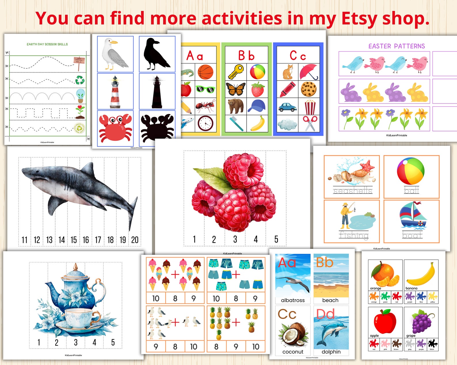 Fruit Count and Clip Cards,numbers 1-20,preschool Math,kindergarten ...