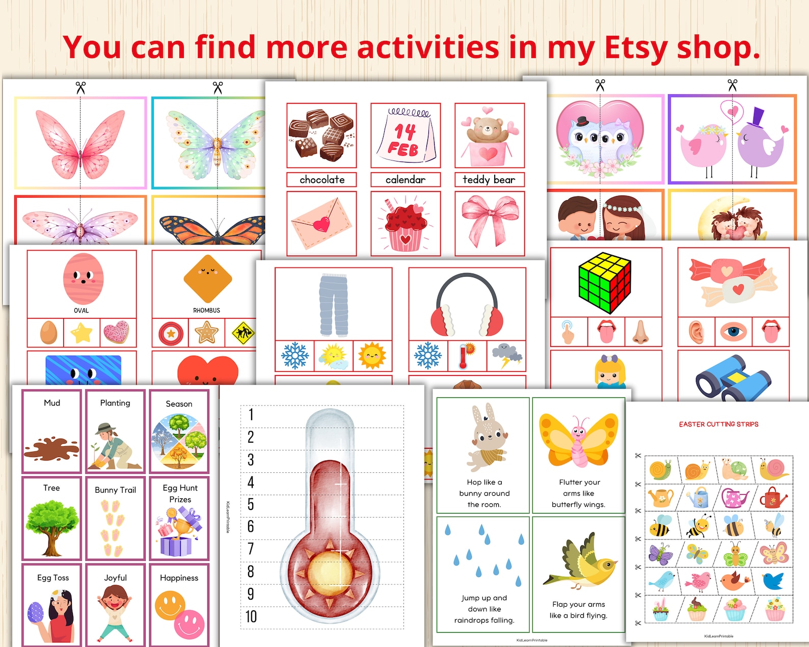 Summer Matching Game,summer Activity,summer Montessori,preschool ...