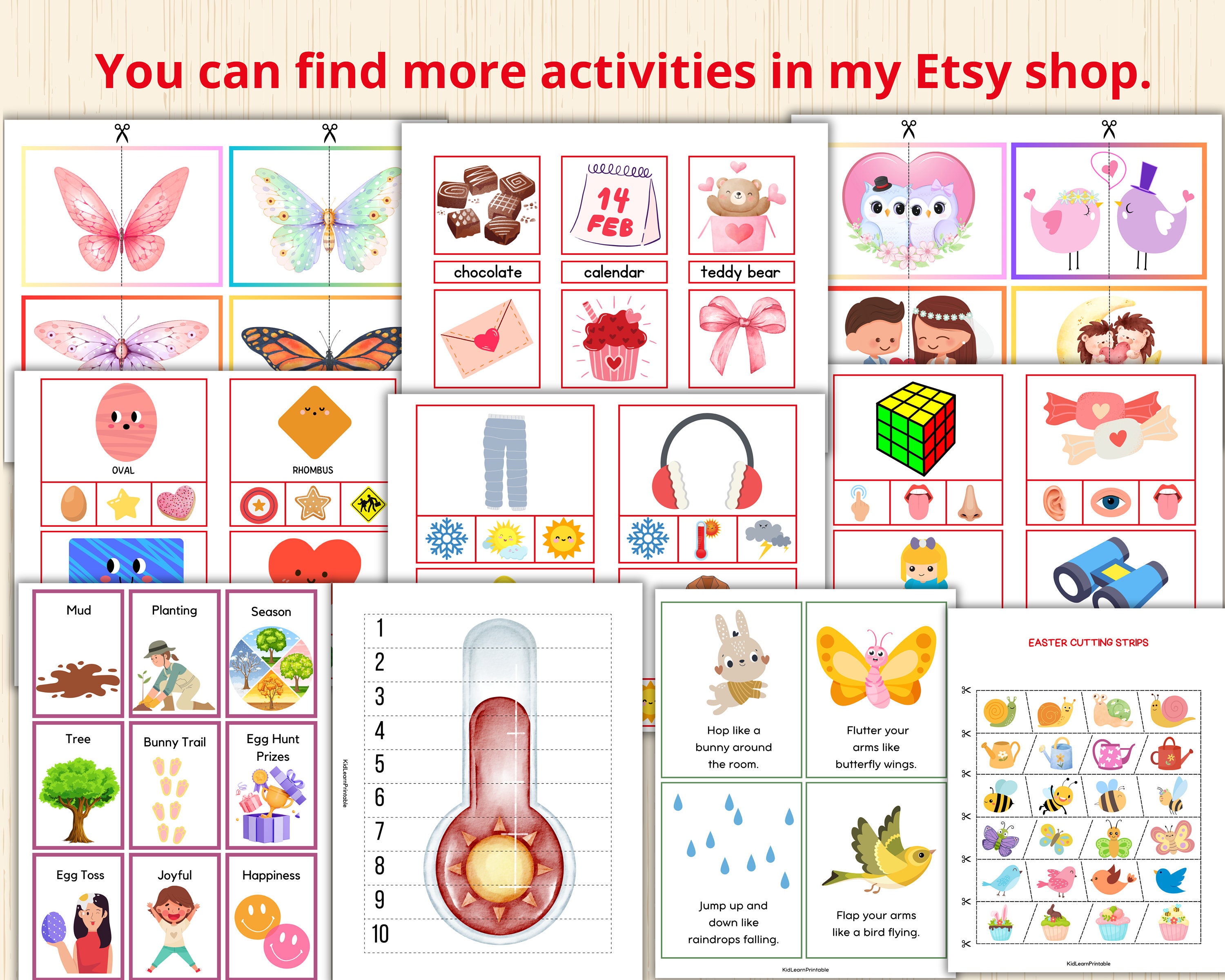 Summer Matching Game,summer Activity,summer Montessori,preschool ...