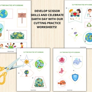 Earth Day Scissor Skills Practice: Spring Cutting Strips (PDF) - Etsy