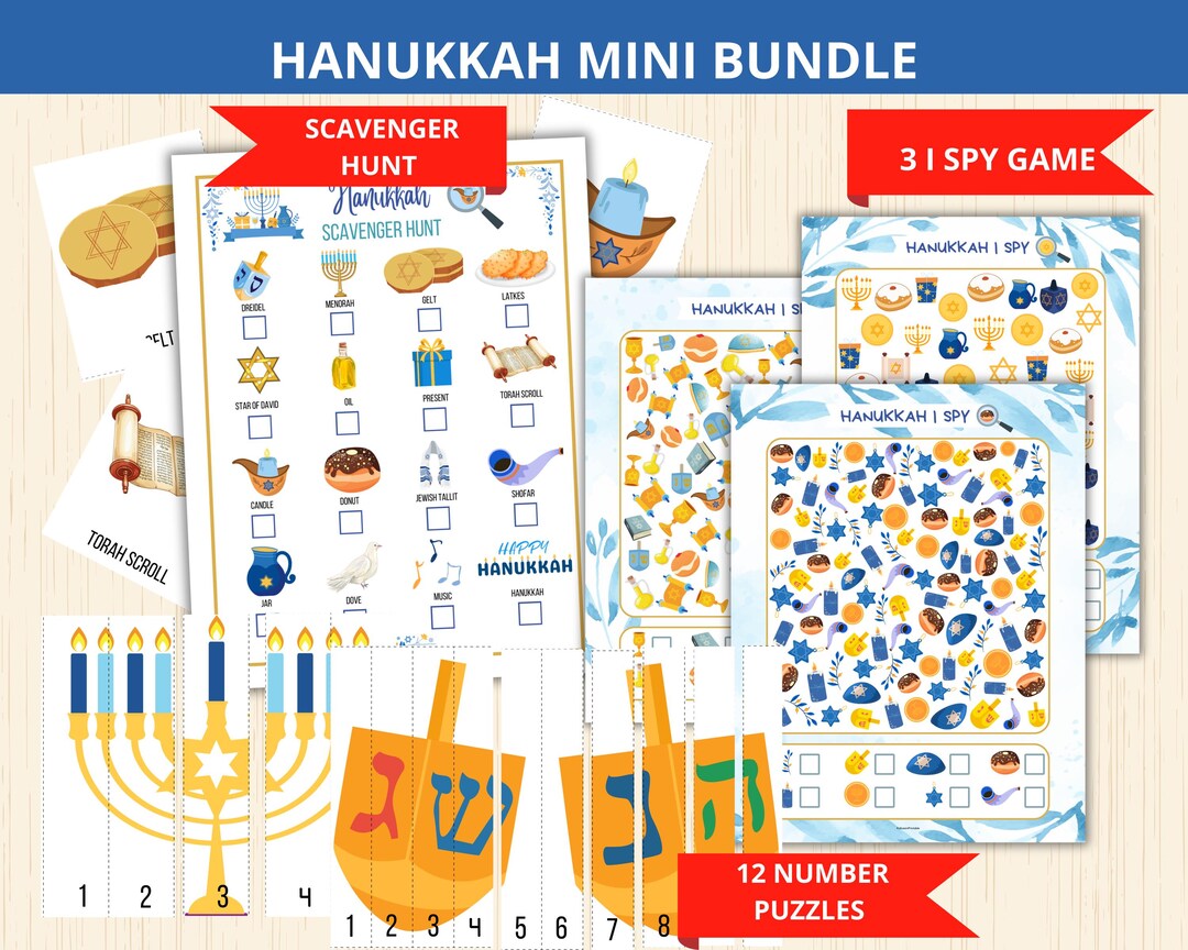 Hanukkah Mini Bundle,hanukkah Activities,hanukkah Preschool Packet ...
