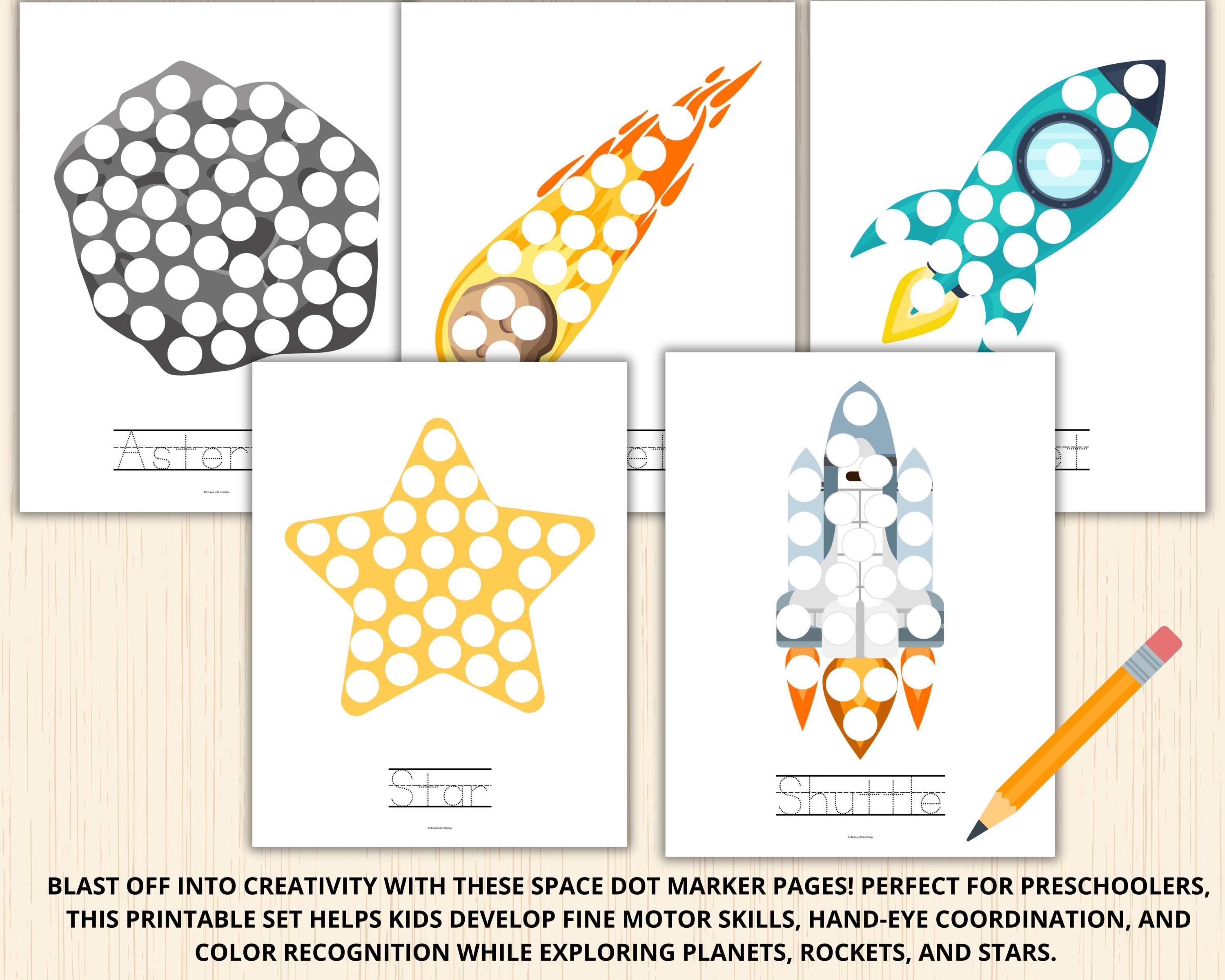 Space Dot Marker Pages,solar System Dot Marker Worksheets,outer Space ...