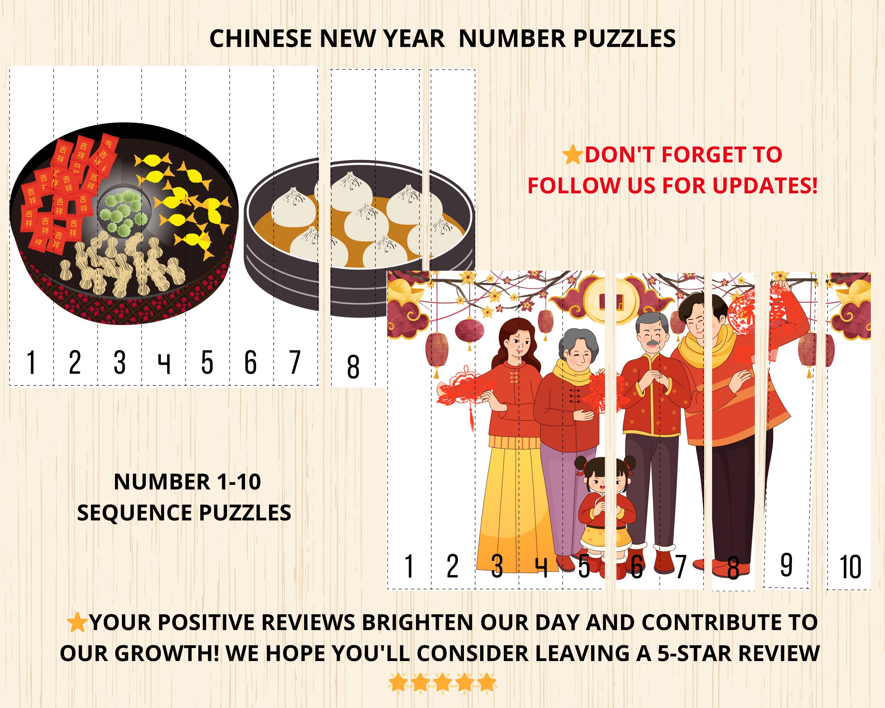 Chinese New Year Game,chinese Matching Activity,lunar New Year Puzzle ...