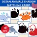 Ocean Animals Shadow Matching Cards,sea Animals Shadow,sea Animals ...