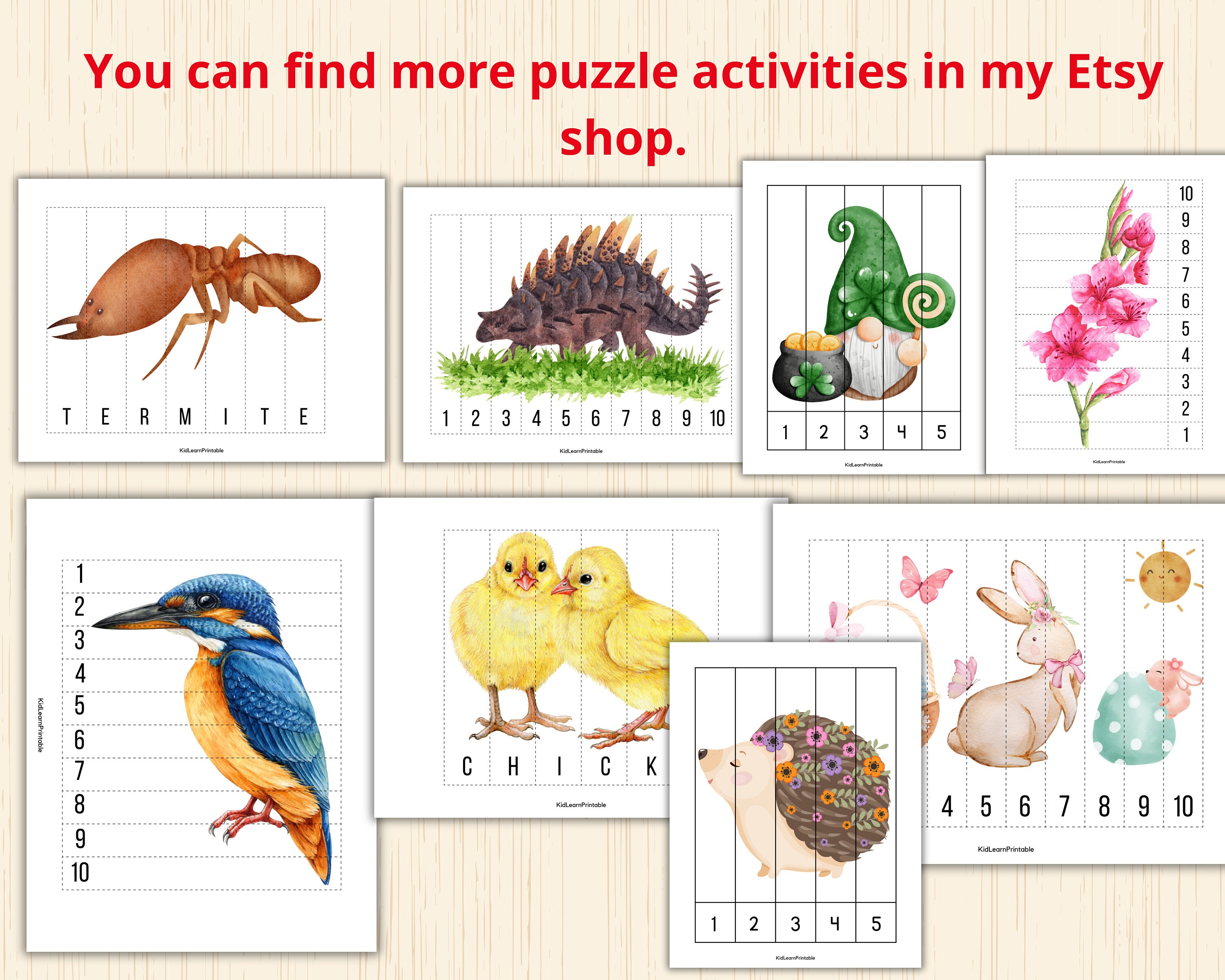 Farm Animals Puzzle, Farm Activity,farm Matching Game,letter ...