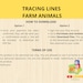 Tracing Worksheets, Preschool Worksheets,tracing Practice, Farm Animals ...