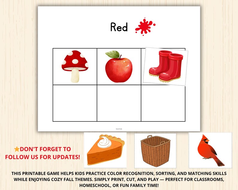 Autumn Colour Matching,fall Color Sorting,autumn Colour Match,color ...