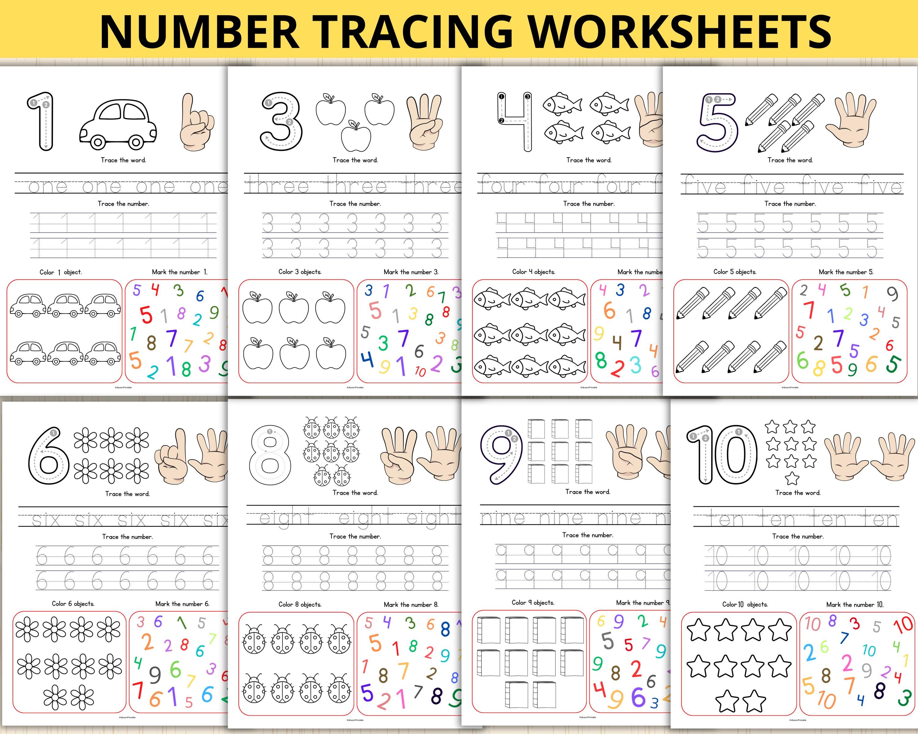 Number Tracing Worksheets,number Tracing Sheet,traceable Numbers ...