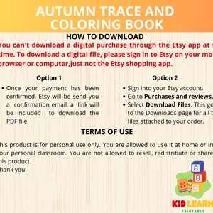 Autumn Tracing Worksheets,fall Trace Practice,fine Motor Skills,fall ...