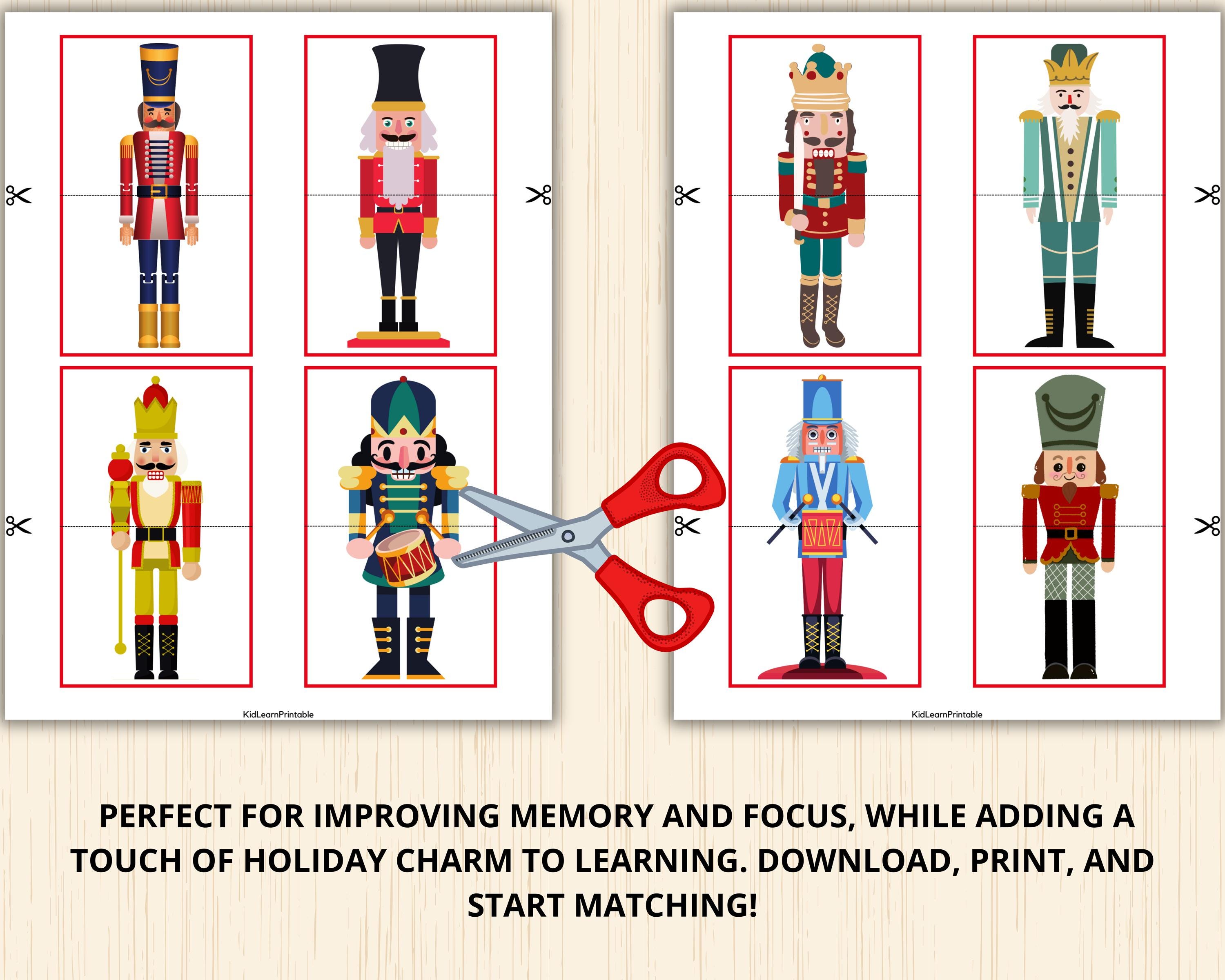 Nutcracker Matching Game,xmas Matching Activity,christmas Puzzle,winter ...