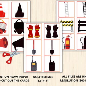 Firefighter Shadow Matching,firefighter Party Game,firefighter ...