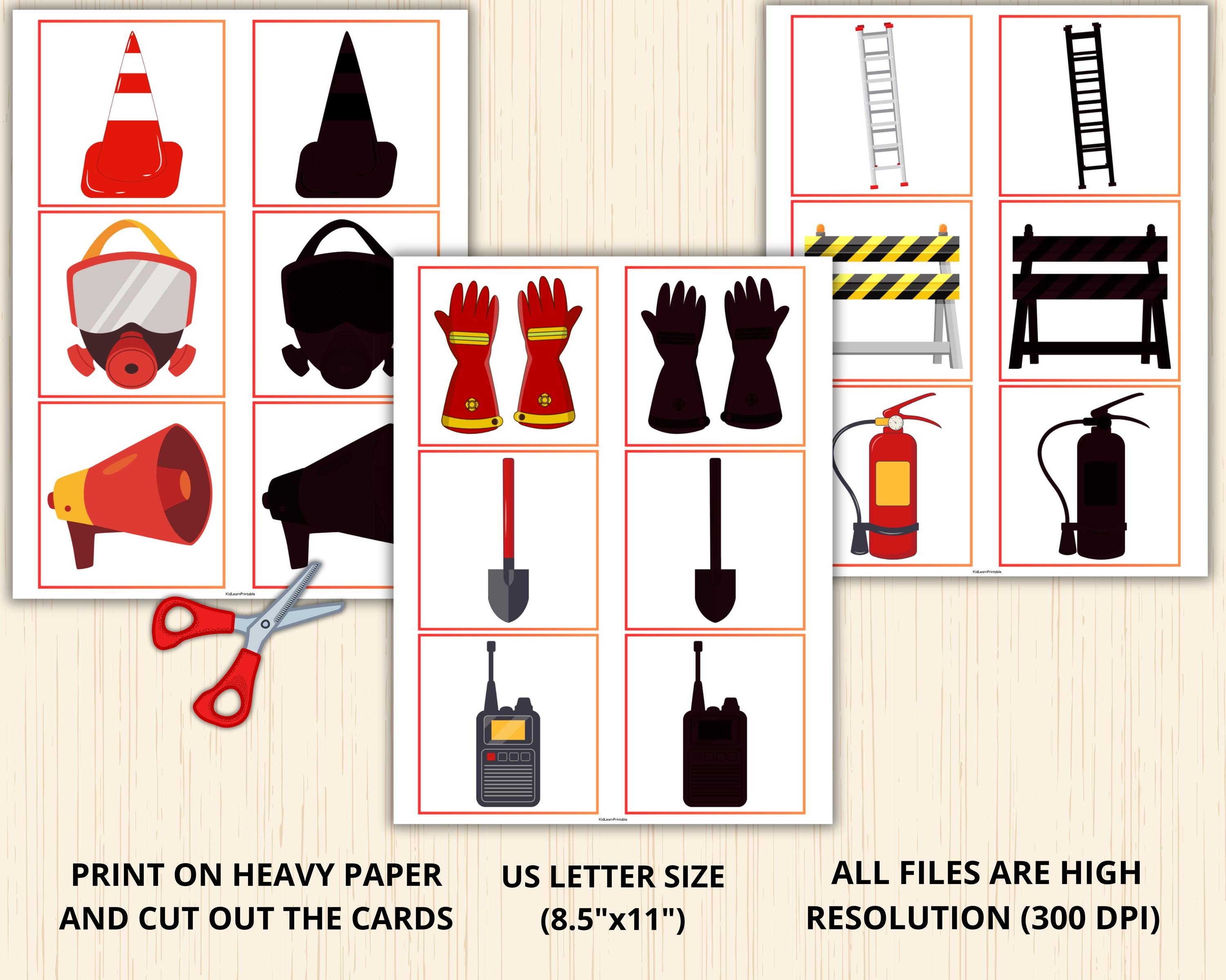 Firefighter Shadow Matching,firefighter Party Game,firefighter ...