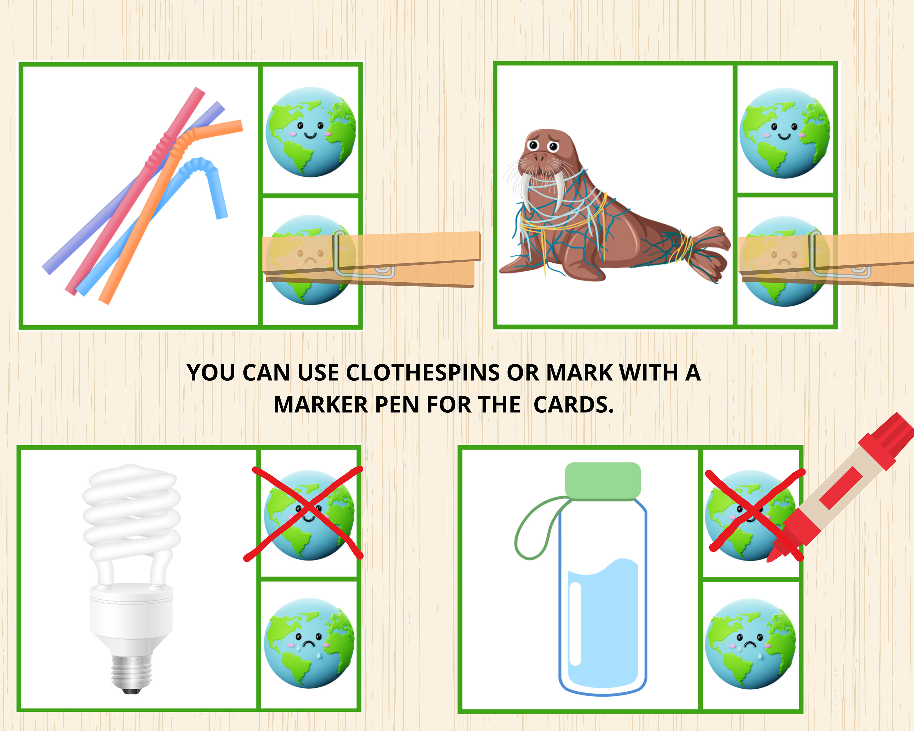 Earth Day Preschool Activity,happy Earth,sad Earth,earth Day Busy Book ...