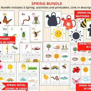 Spring Movement Cards, Kids Action Flashcards, Action Cards,montessori ...