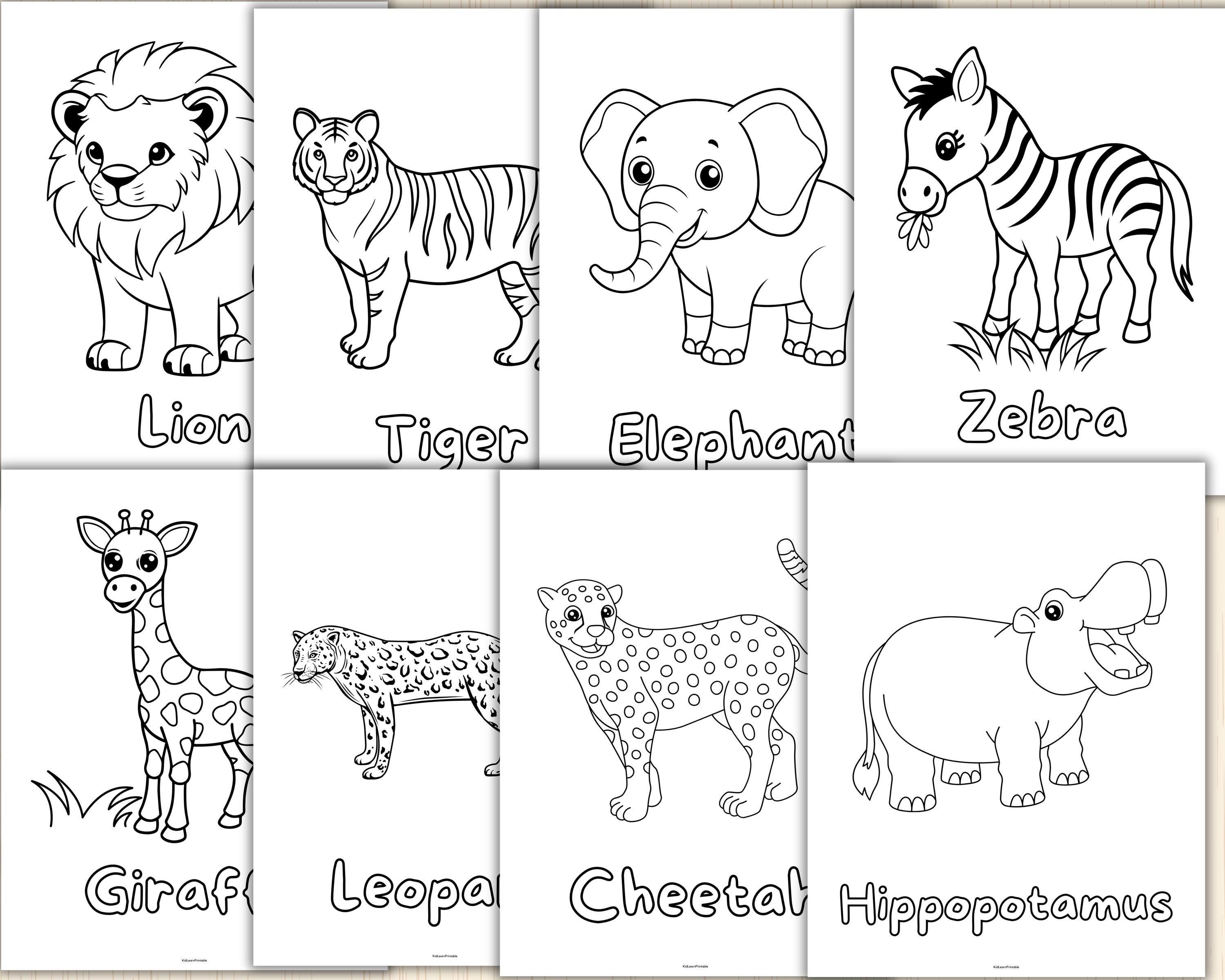 Wild Animals Coloring Pages,zoo Animals Coloring Pages,animal Coloring ...