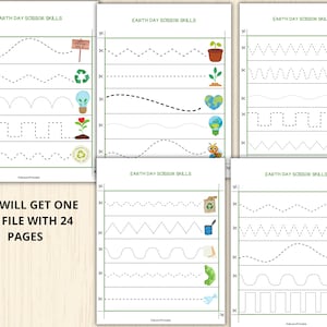 Earth Day Scissor Skills Practice: Spring Cutting Strips (PDF) - Etsy