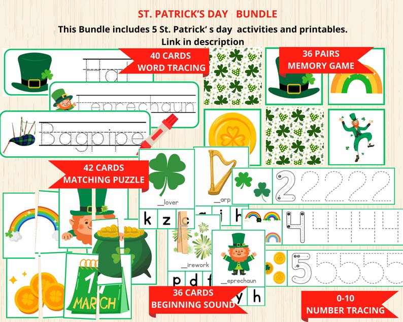 St. Patrick's Number Tracing,st Patricks Tracing Whorksheets,spring ...