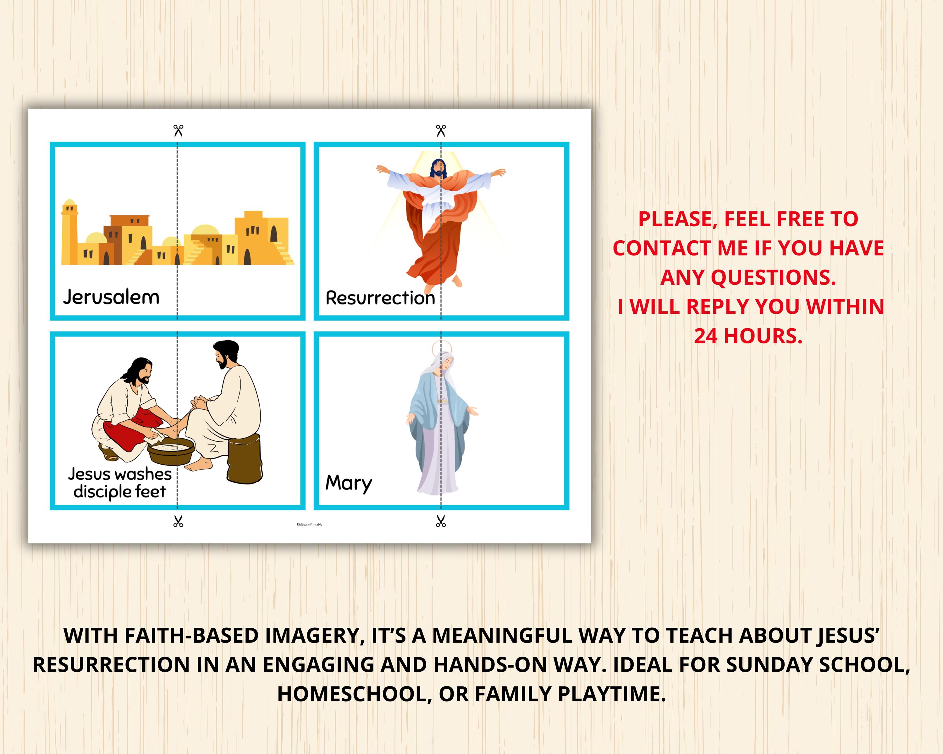 Easter Story Match Game,christian Easter Matching Activity,bible ...