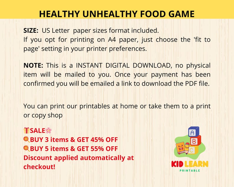 Healthy or Unhealthy Food Sorting Game,preschool Nutrition Food Sorting ...