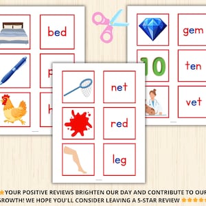 Cvc Word Cards,cvc Word and Picture Matching Activity,cvc Word Matching ...