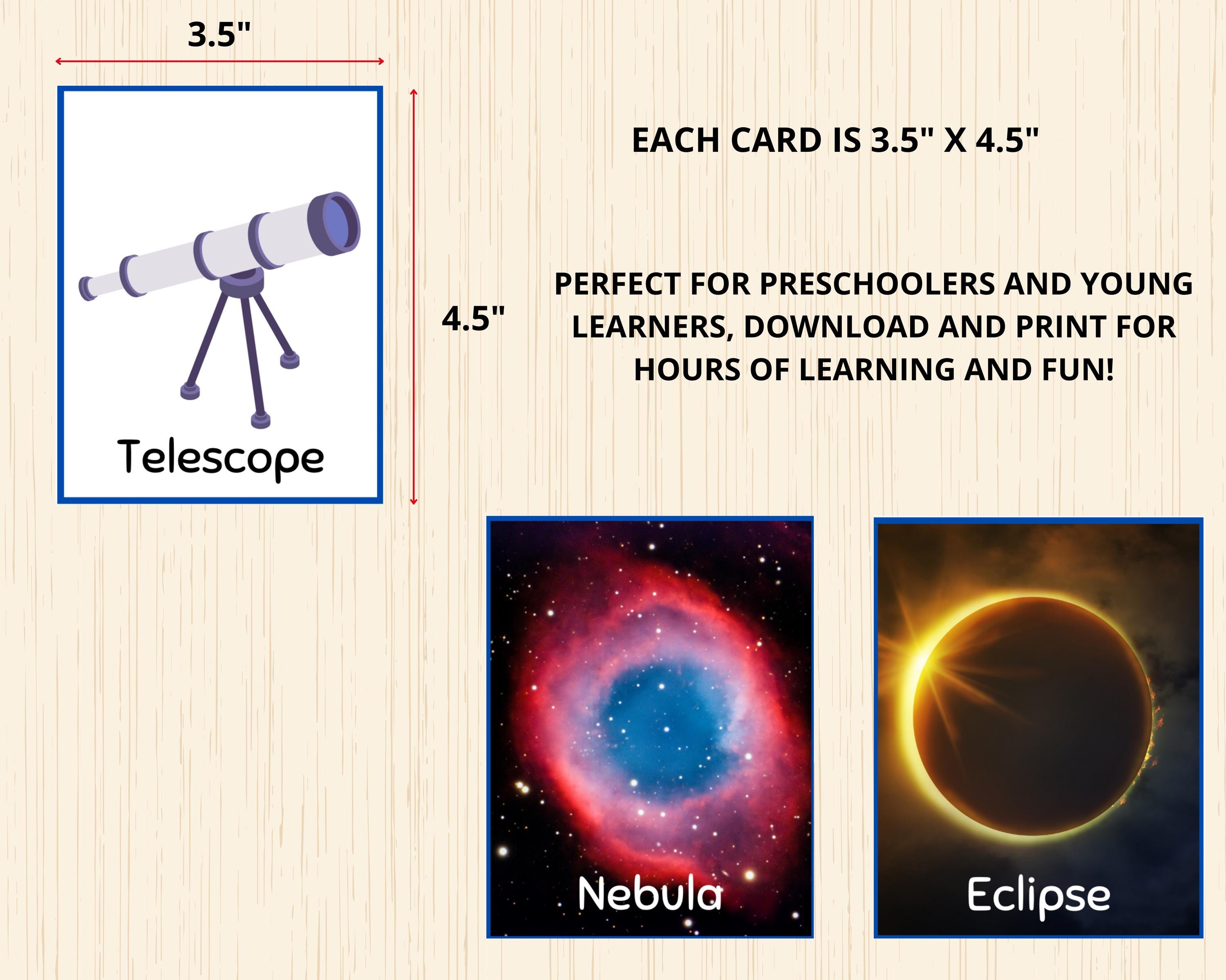 Space Flashcard,planets Flashcards,solar System Flash Cards,space ...