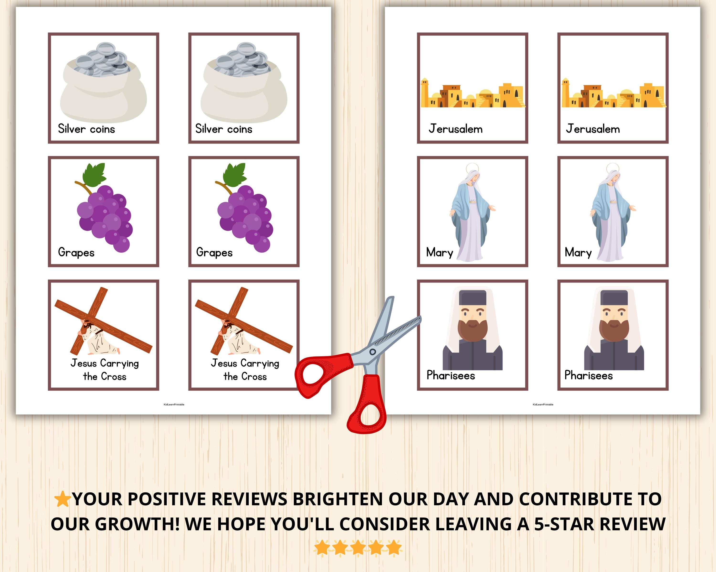 Easter Story Memory Game,easter Memory Game,christian Easter Flashcards ...