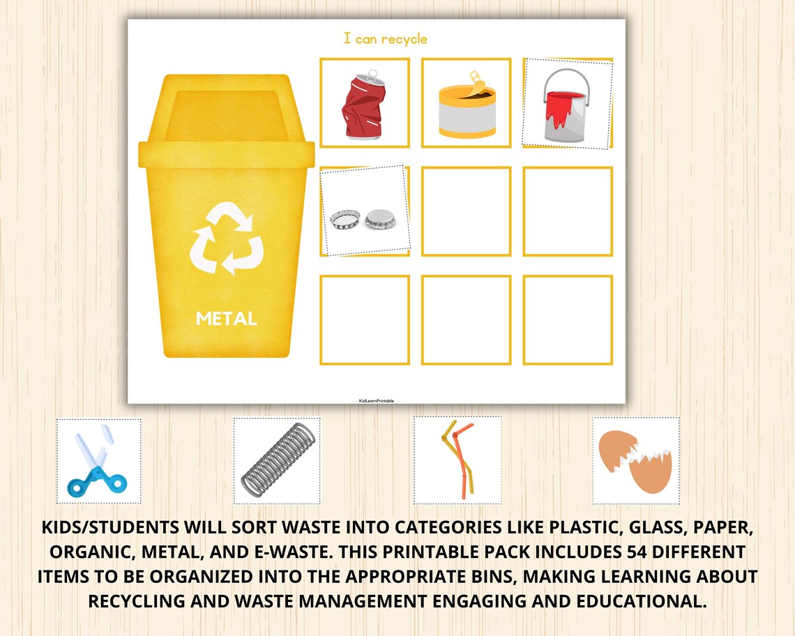 Waste Sorting Activity,garbage Sorting Game,recycling Game,earth Day ...