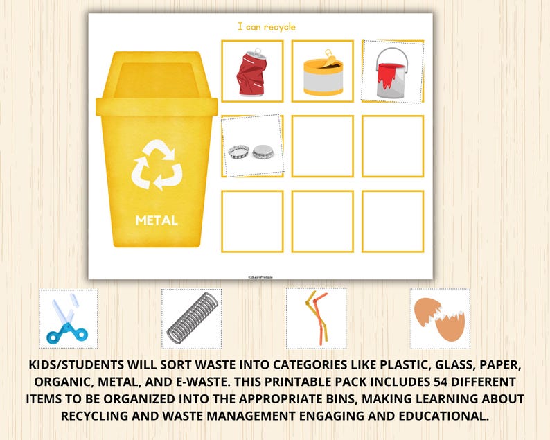 Waste Sorting Activity,garbage Sorting Game,recycling Game,earth Day ...