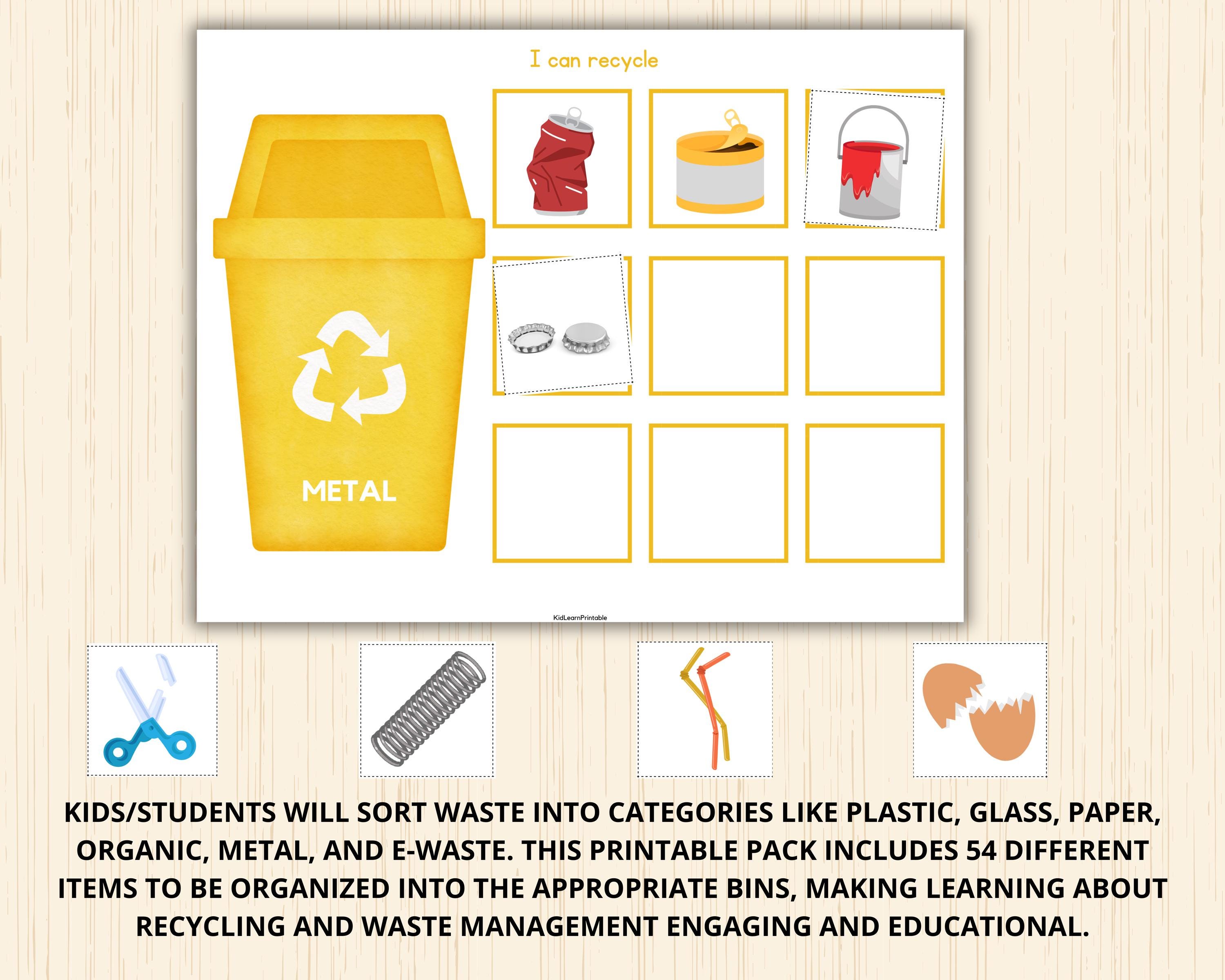 Waste Sorting Activity,garbage Sorting Game,recycling Game,earth Day ...