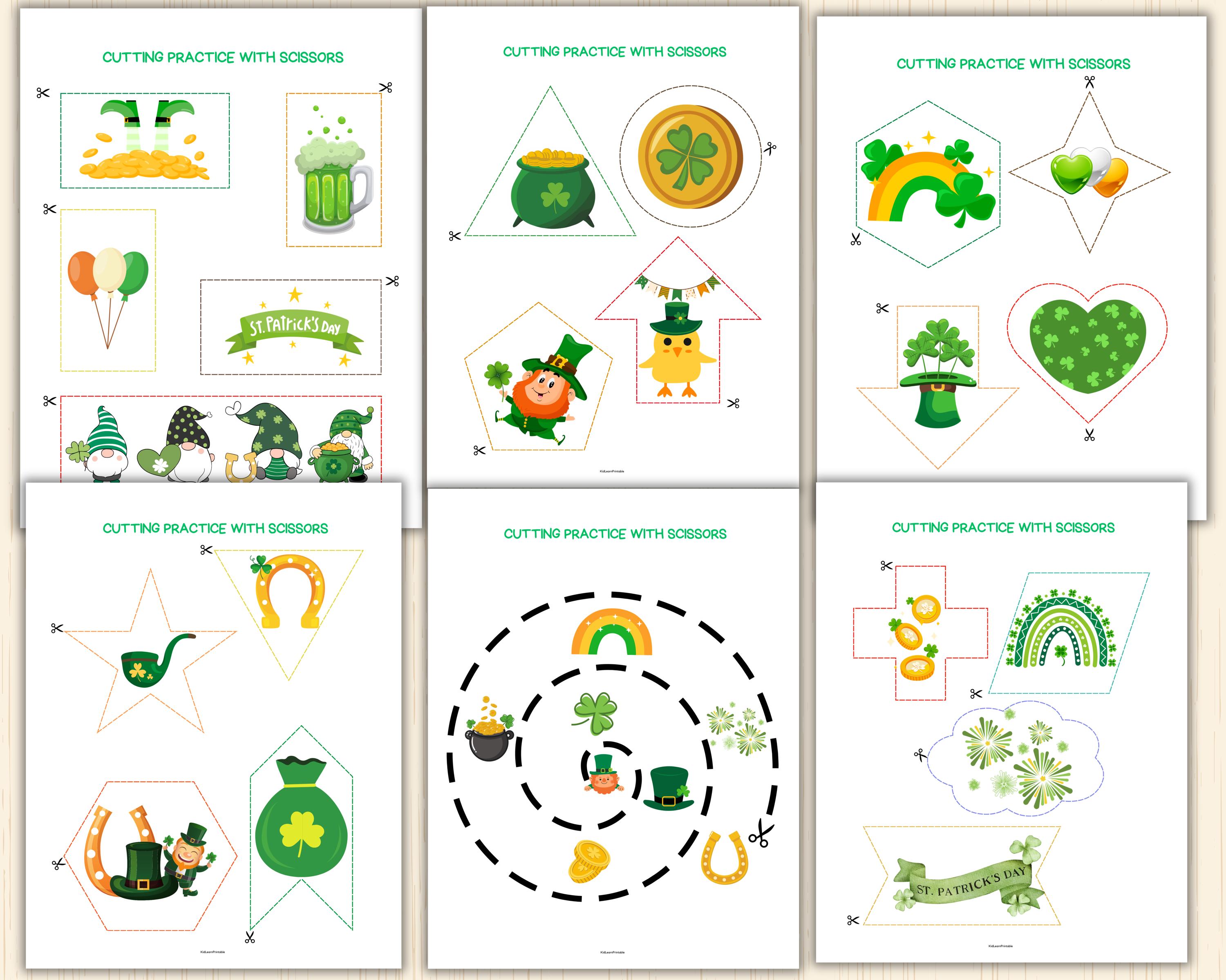 St. Patricks Day Cutting Strips,saint Patrick Scissor Strips,st ...