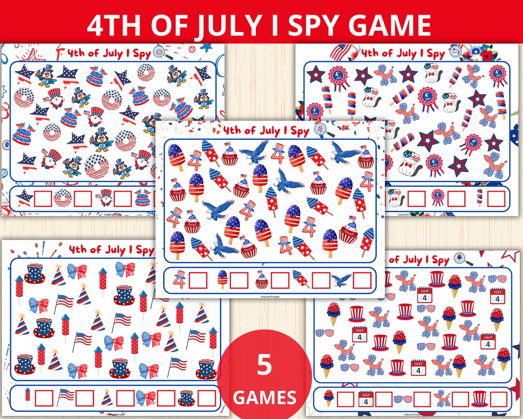 4th of July I Spy,counting Activity,look and Find,summer Preschool ...