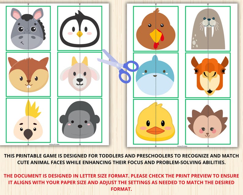 Animals Matching Game for Kids,animals Symmetry Puzzle,animals Puzzle,2 ...