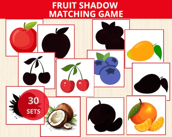 Matching Fruits For Preschoolers