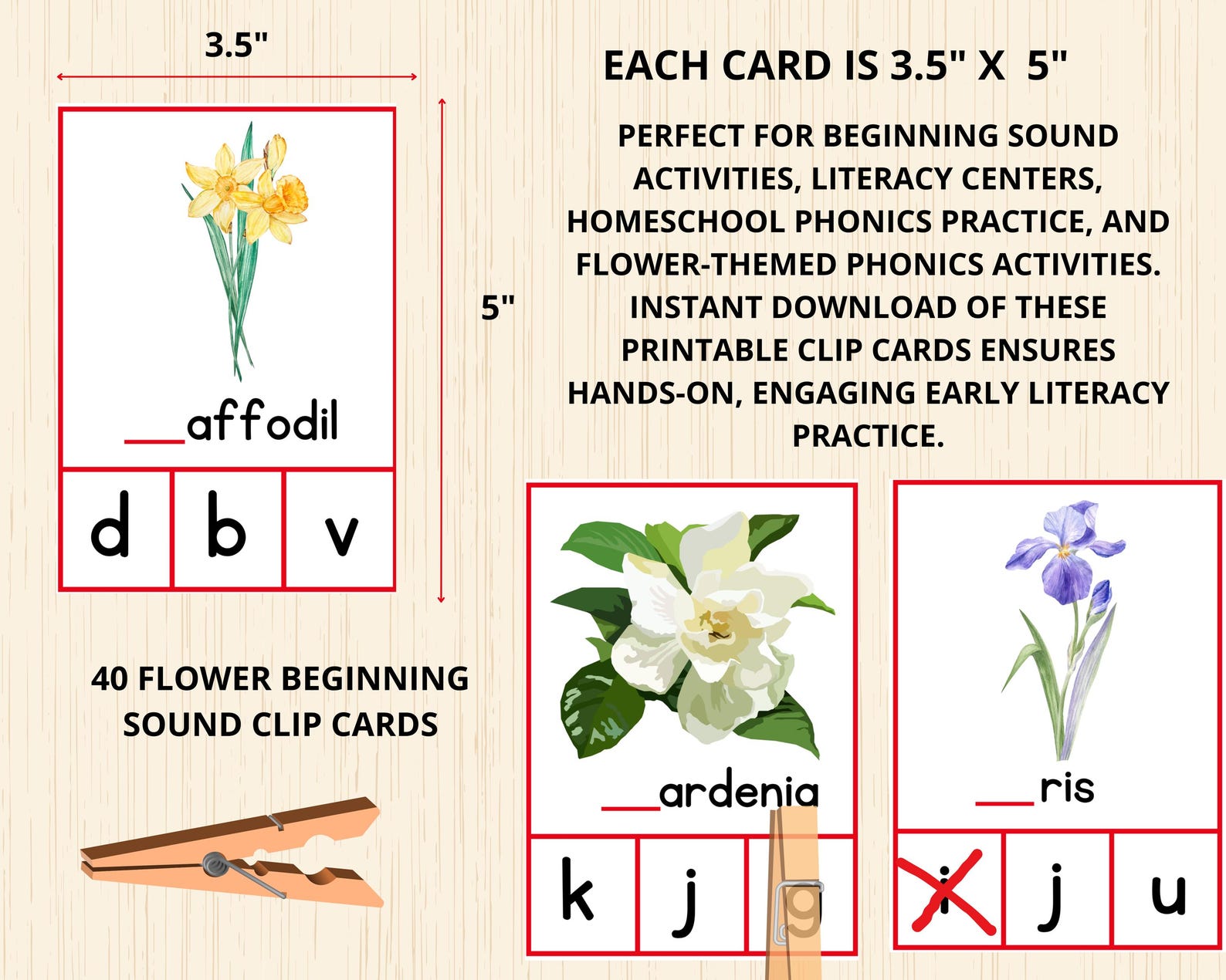 Flowers Beginning Sound,nature Letter Sound,flower Vocabulary,flower ...