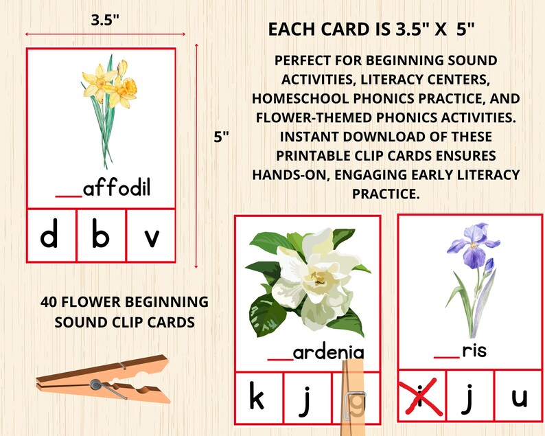 Flowers Beginning Sound,nature Letter Sound,flower Vocabulary,flower ...