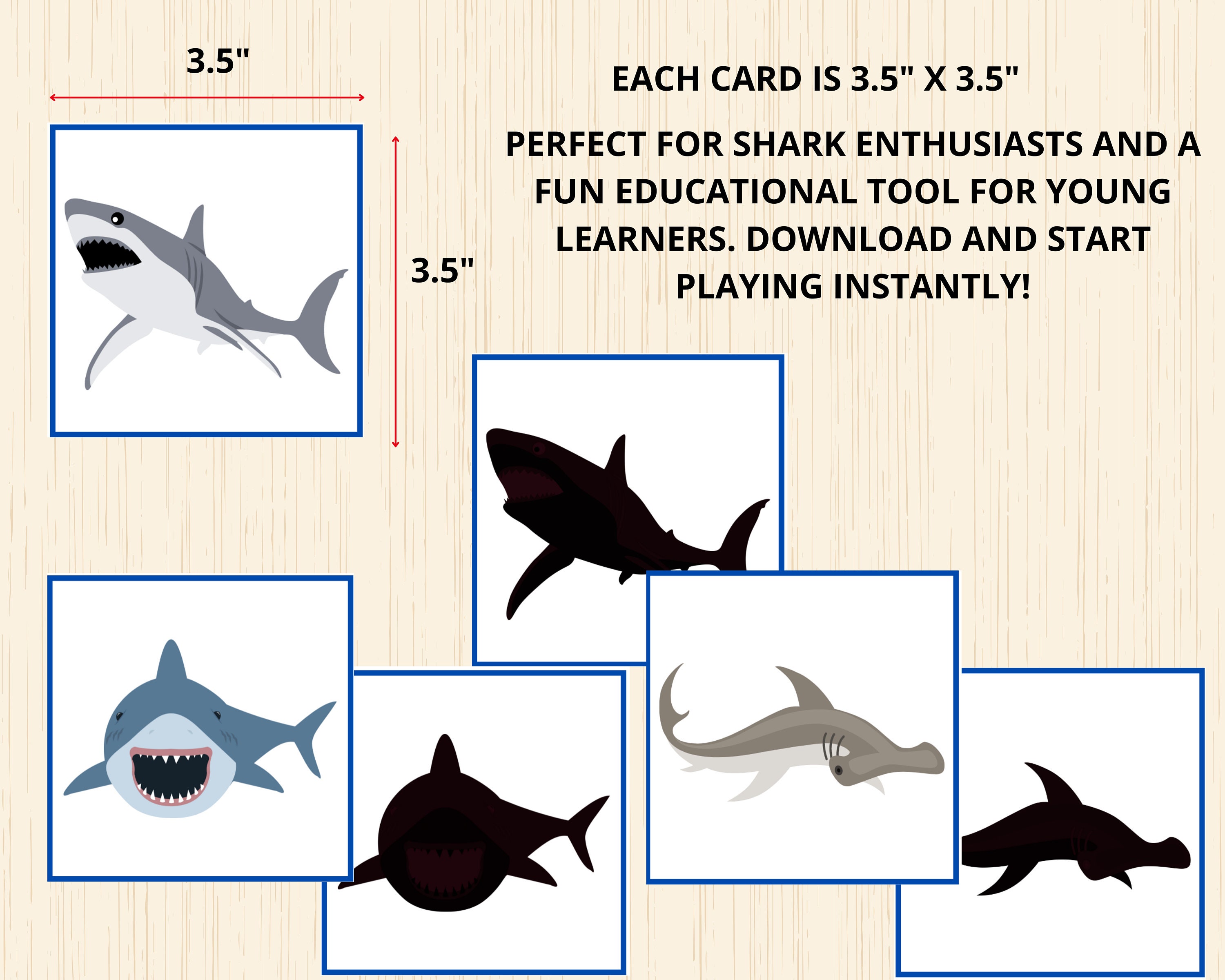 Shark Shadow Matching Game,animals Matching,animal Matching Cards,shark ...