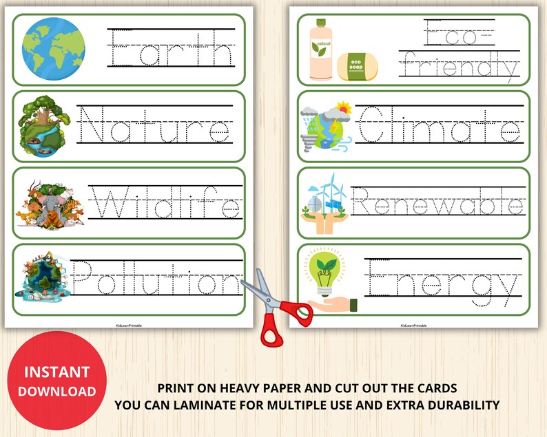 Earth Day Word Tracing,recycle Day Prek,earth Day Tracing Strips,earth ...