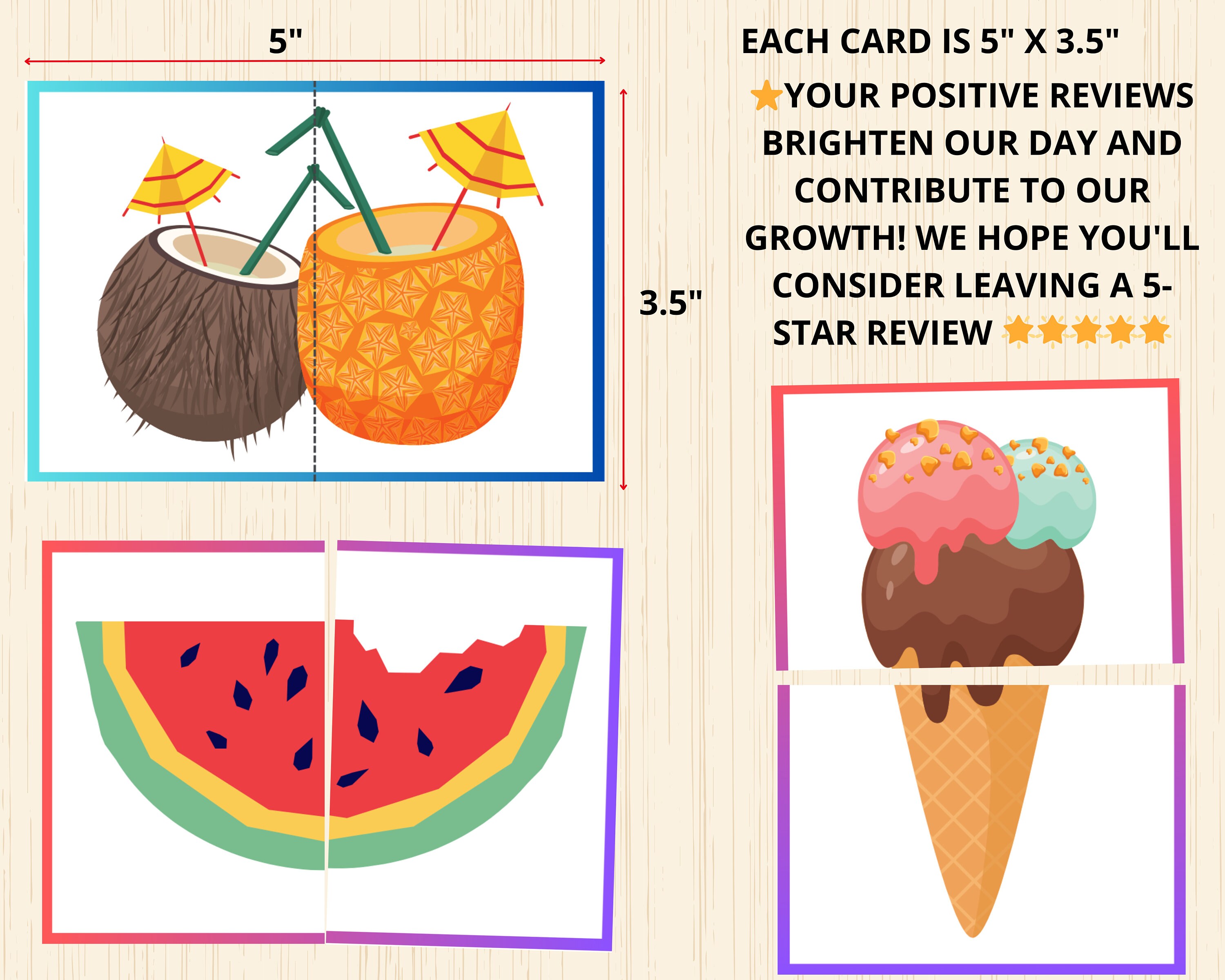 Summer Matching Game,summer Activity,summer Montessori,preschool ...
