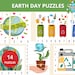 Earth Day Puzzles,earth Day Preschool,number Sequence Puzzles,1-10 ...