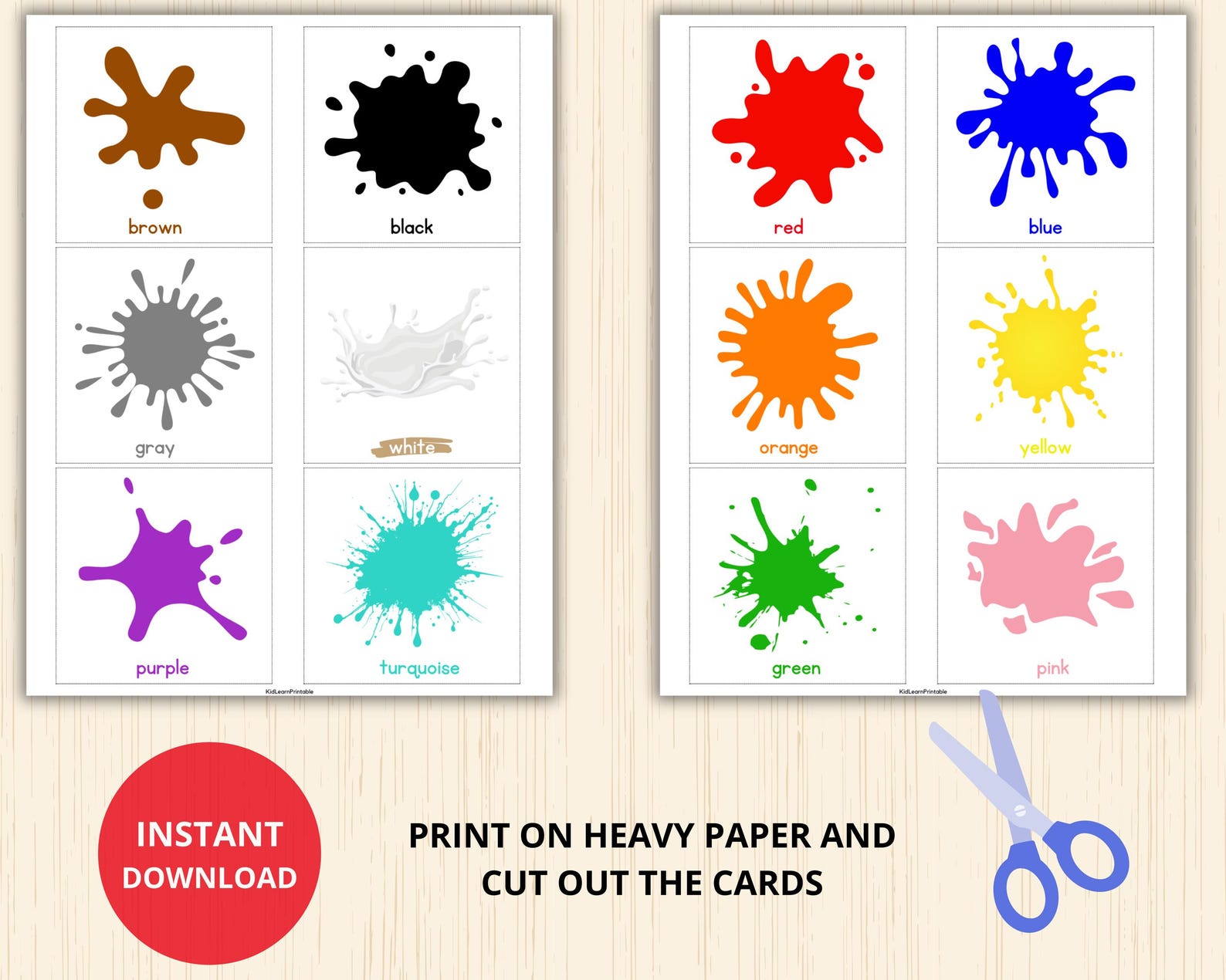 Color Sorting Activity,preschool Color Matching Game,montessori Color ...