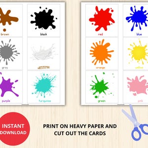 Color Sorting Activity,preschool Color Matching Game,montessori Color ...