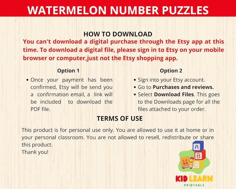 Watermelon Number Puzzle,summer Preschool Math,watermelon Counting Game ...