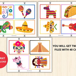Cinco De Mayo Matching Game,preschool Activity,montessori,matching ...