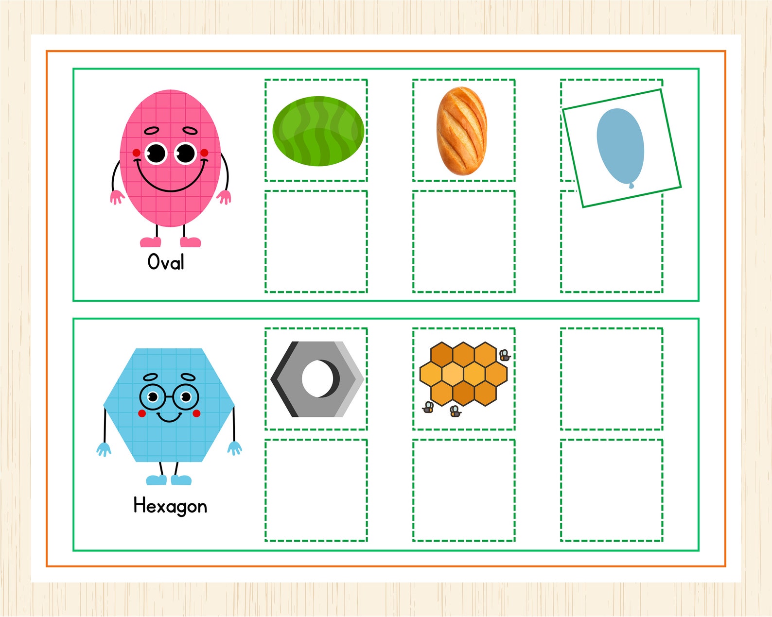 2D Geometric Shapes Sorting Game,learning Activity,toddler Busy Book ...