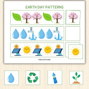 Earth Day Patterns,earth Day Busy Book,earth Day Activity, Cut and ...