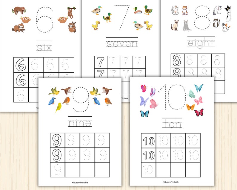 Number Recognition,number Tracing,traceable Numbers,preschool ...