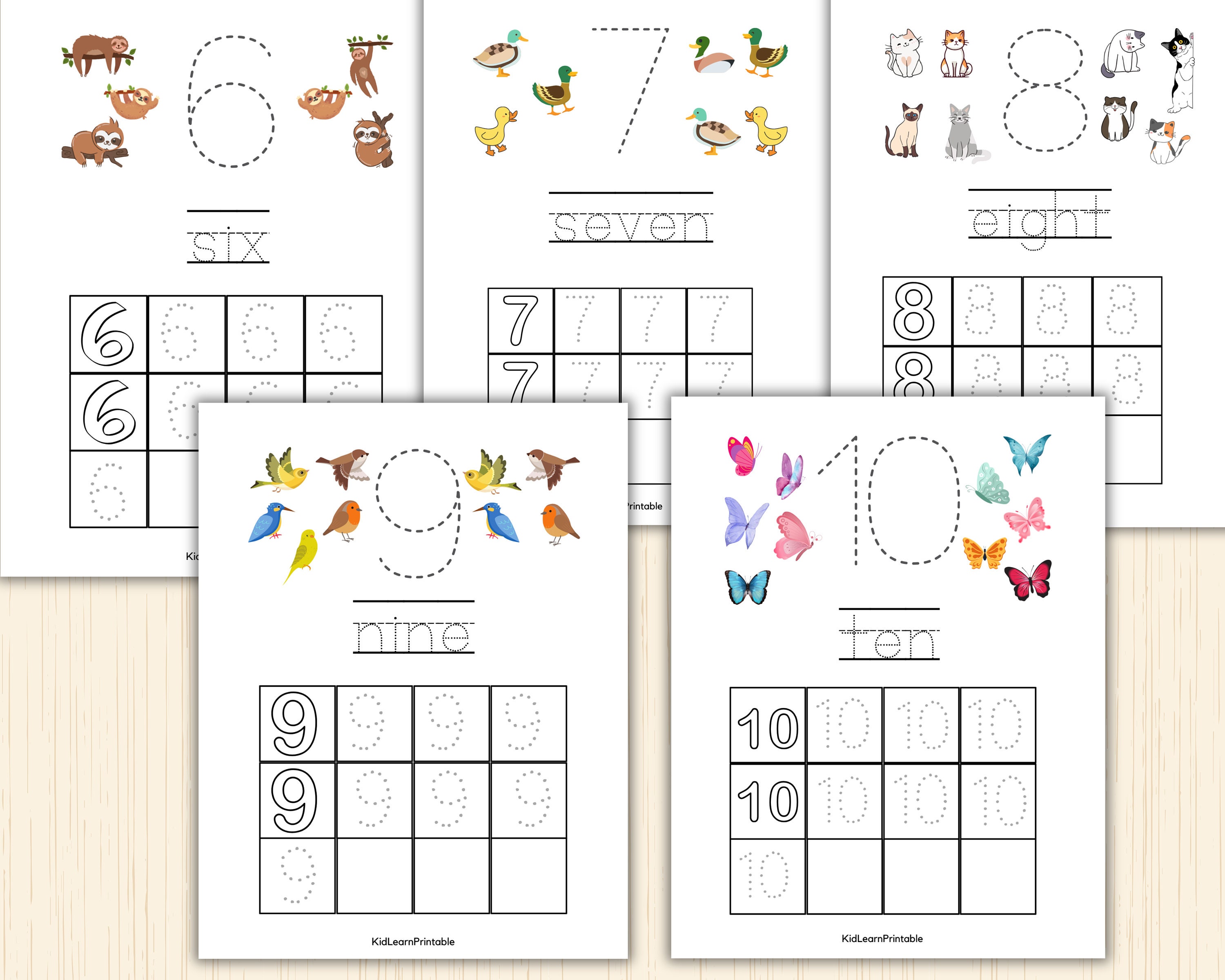 Number Recognition,number Tracing,traceable Numbers,preschool ...